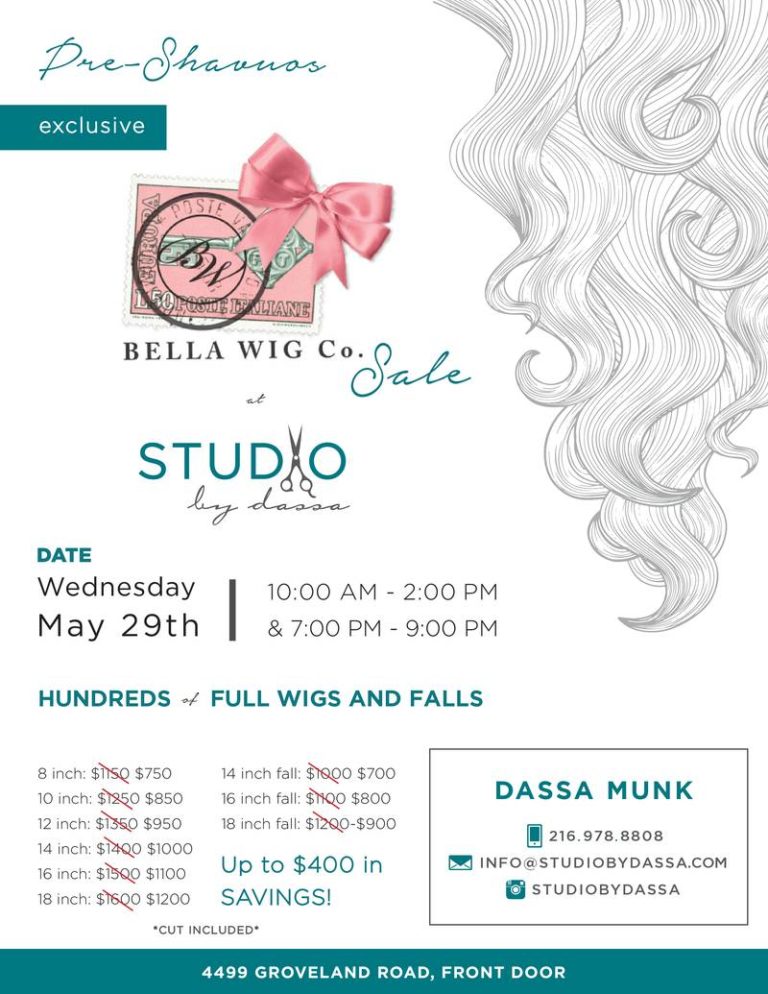 Exclusive Bella Wigs Sale at Studio by Dassa, Wednesday, May 29th! Up ...